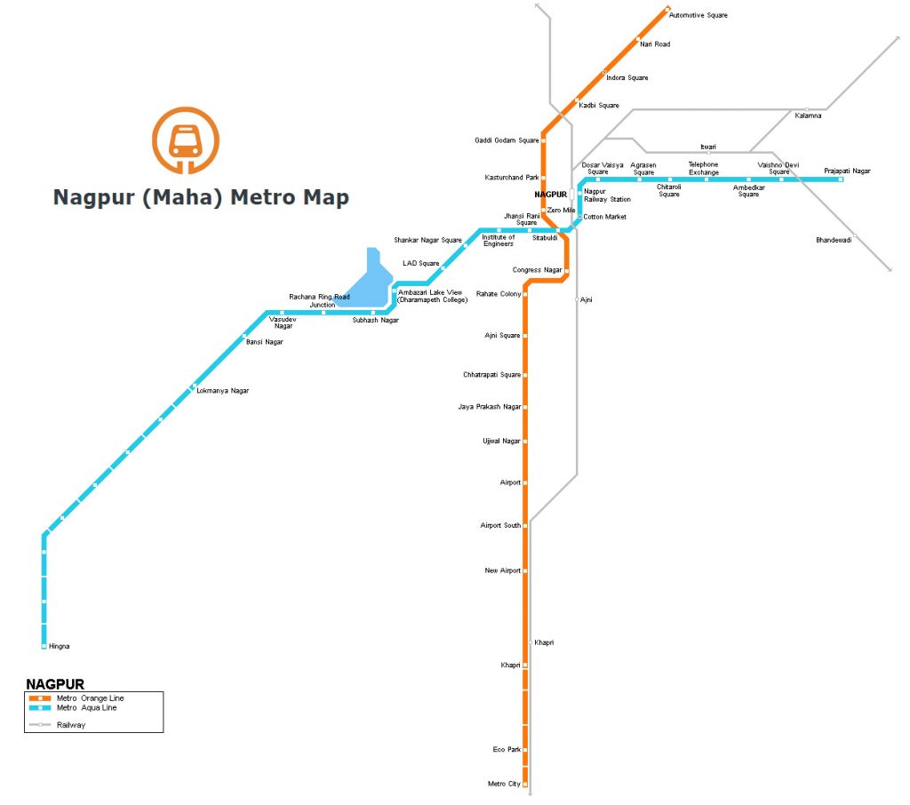 Nagpur Metro Orange Line Route Map, Timings, Lines, Stations & Facts