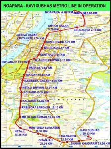 Kolkata Metro Route Map Timings, Lines, Facts & Stations